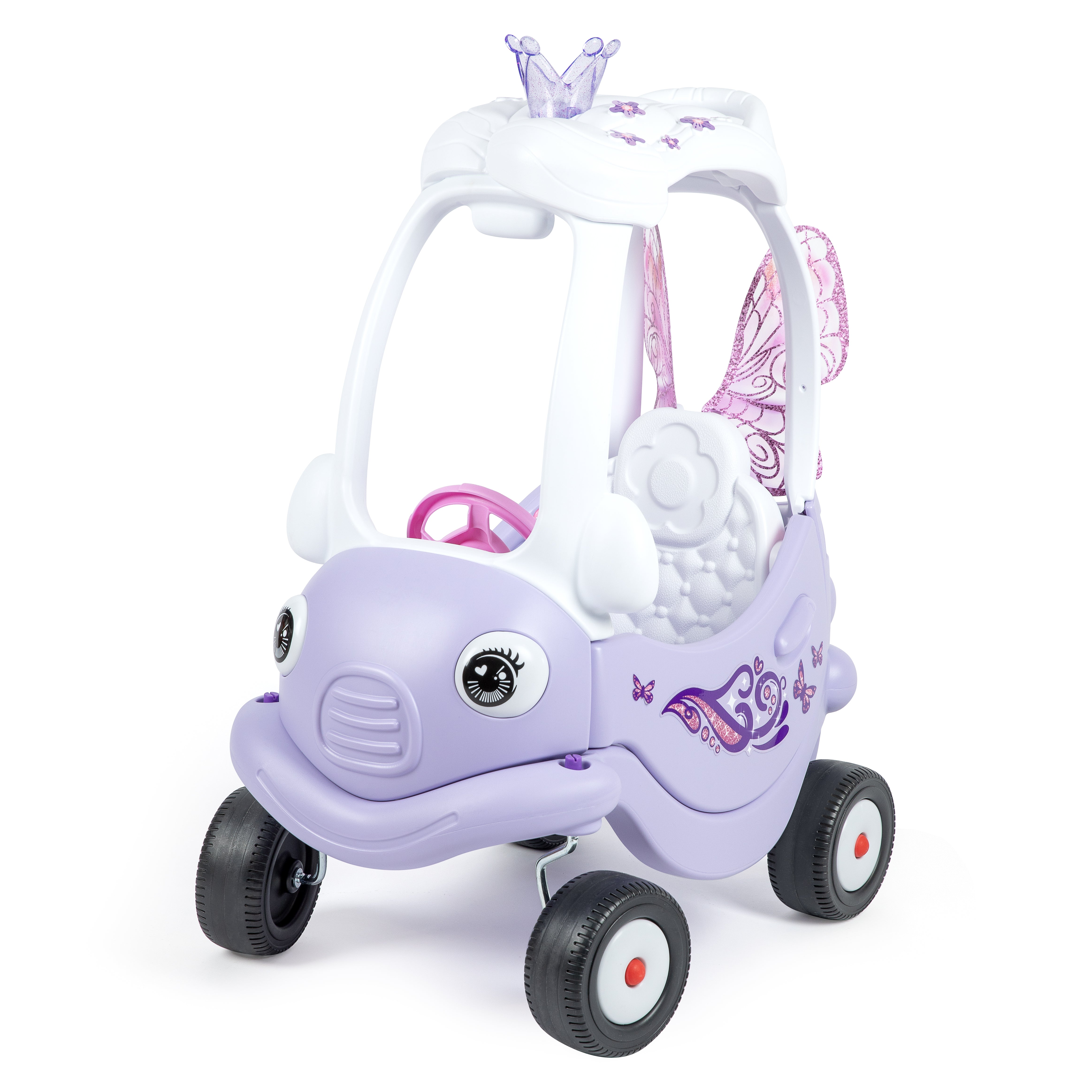 Grow n Up My Fairy Princess Coupe Ride-On Car for Kids with Fairy Wing